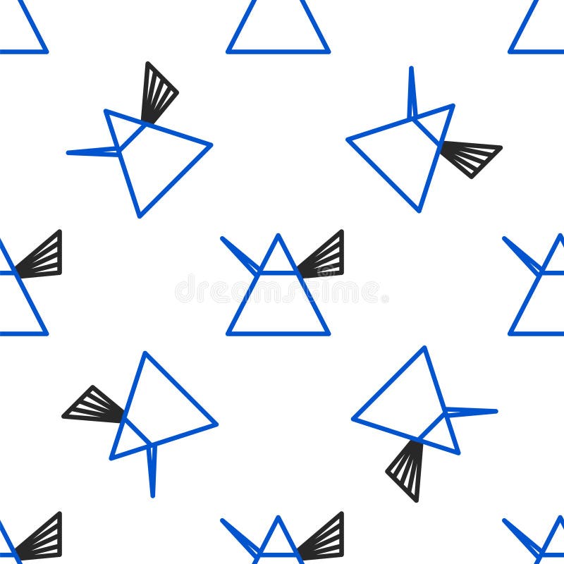 Line Light Rays in Prism Icon Isolated Seamless Pattern on White ...