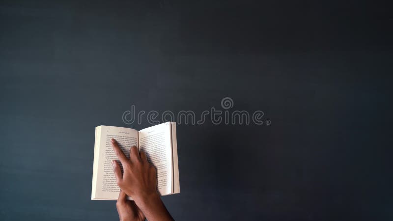 Line by Line Reading Using Finger Point Stock Footage - Video of ...