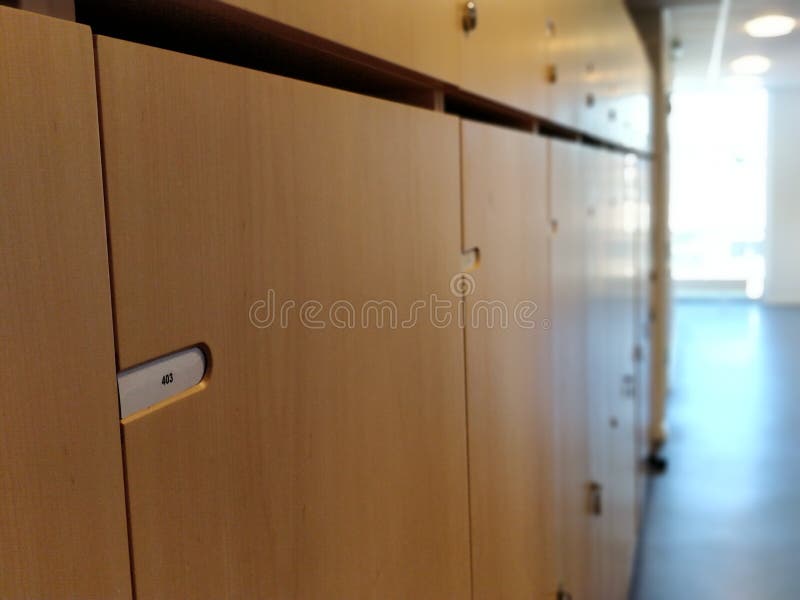 Line Lockers with Numbers and Locks in the Locker Room Stock Image ...