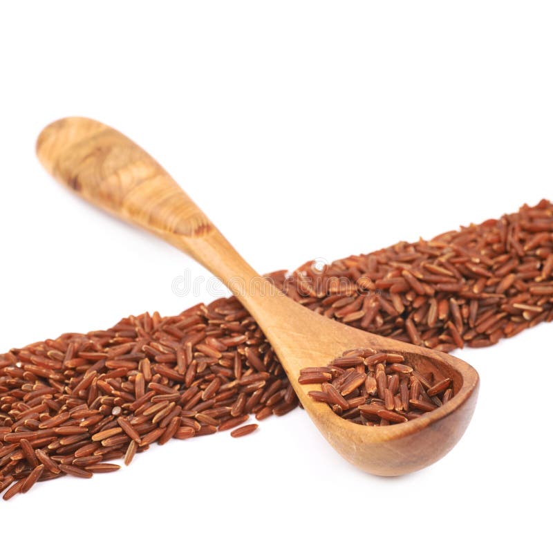Line Made of Red Rice Isolated Stock Photo - Image of crop, nutritional ...