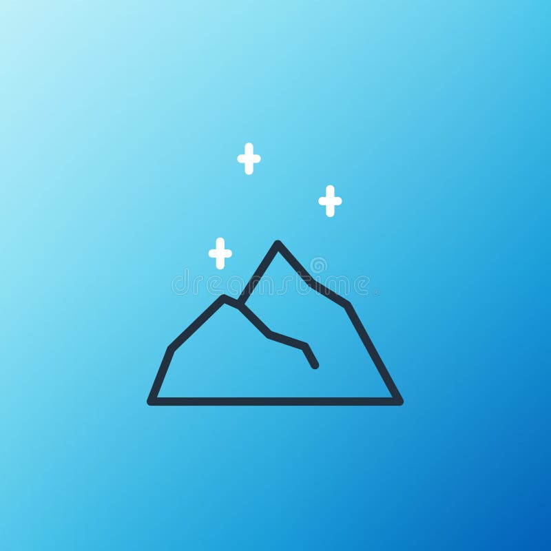 Line Magic Powder Icon Isolated on Blue Background. Colorful Outline ...