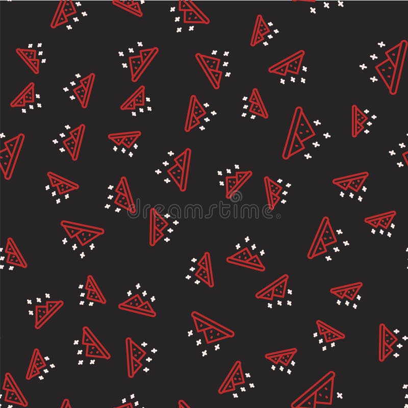Line Magic Powder Icon Isolated Seamless Pattern on Black Background ...