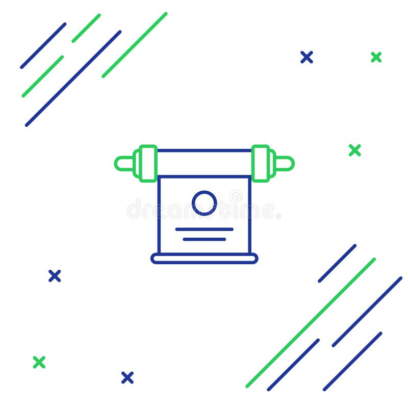 Line Magic Scroll Icon Isolated on White Background. Decree, Paper ...