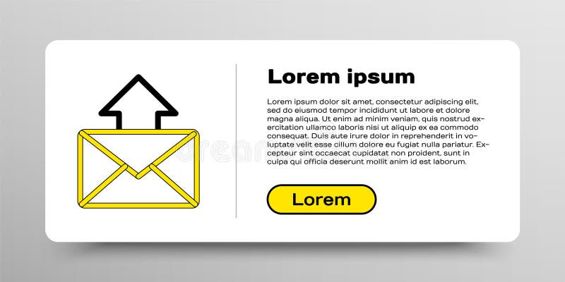 Line Mail and E-mail Icon Isolated on White Background. Envelope Symbol ...