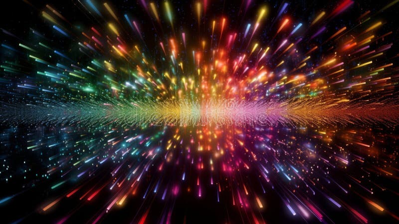 Line of Many Color Sparks Wallpaper. Generative AI Stock Illustration ...