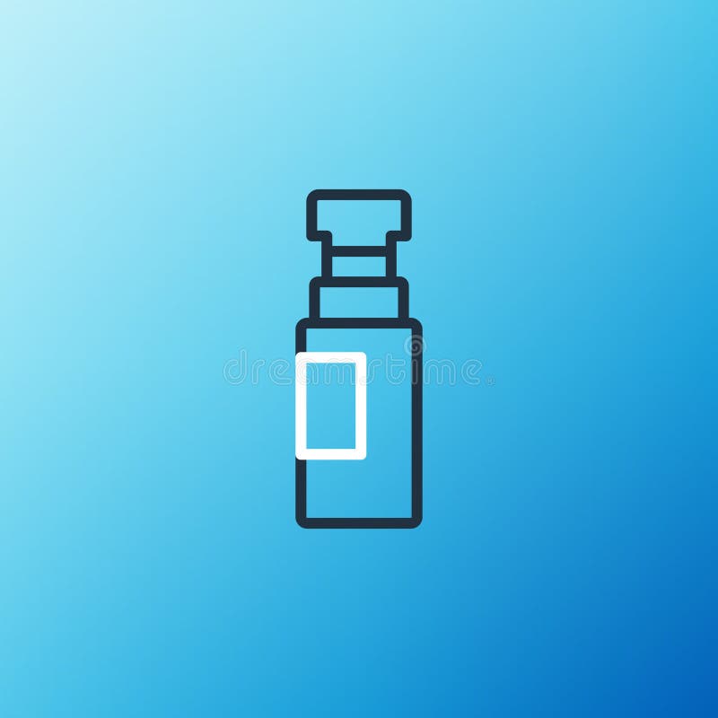 Line Marker Pen Icon Isolated on Blue Background. Colorful Outline ...