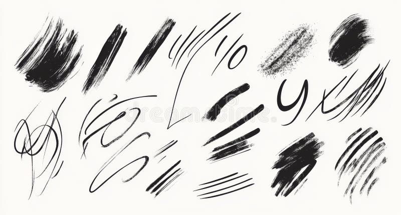 Line Marker with an Underline Stroke. Brush Marker for Highlighting ...