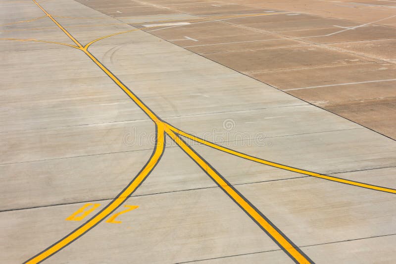 Line Markings Indicating Directions Solution for Airliners Stock Photo ...
