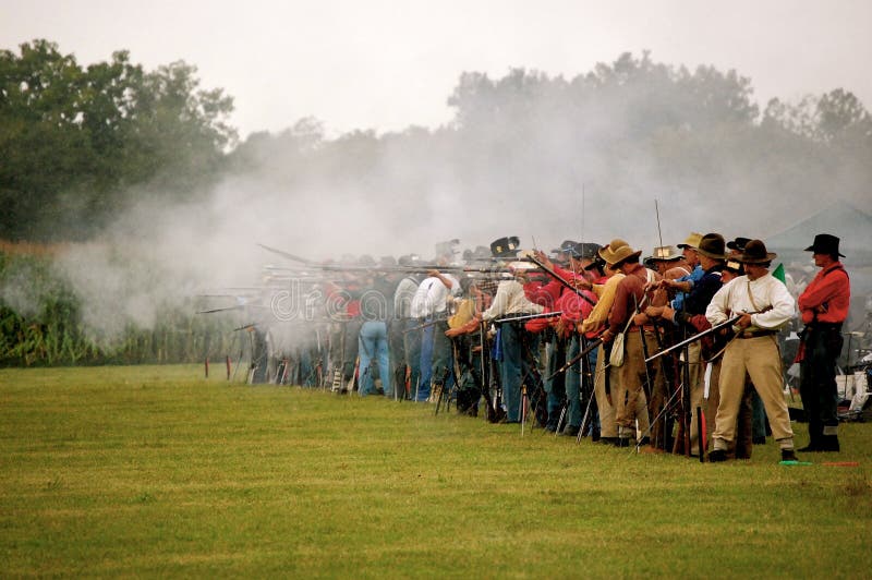Line of marksmen editorial stock image. Image of guns - 33108809