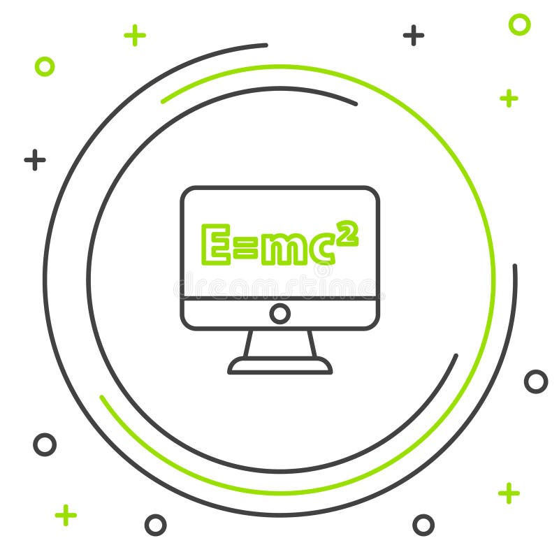 Line Math System of Equation Solution on Computer Monitor Icon Isolated ...