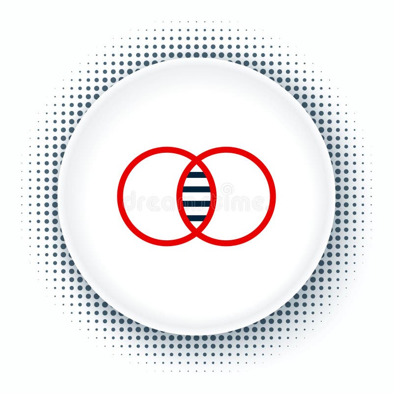 Line Mathematics Sets a and B Icon Isolated on White Background ...