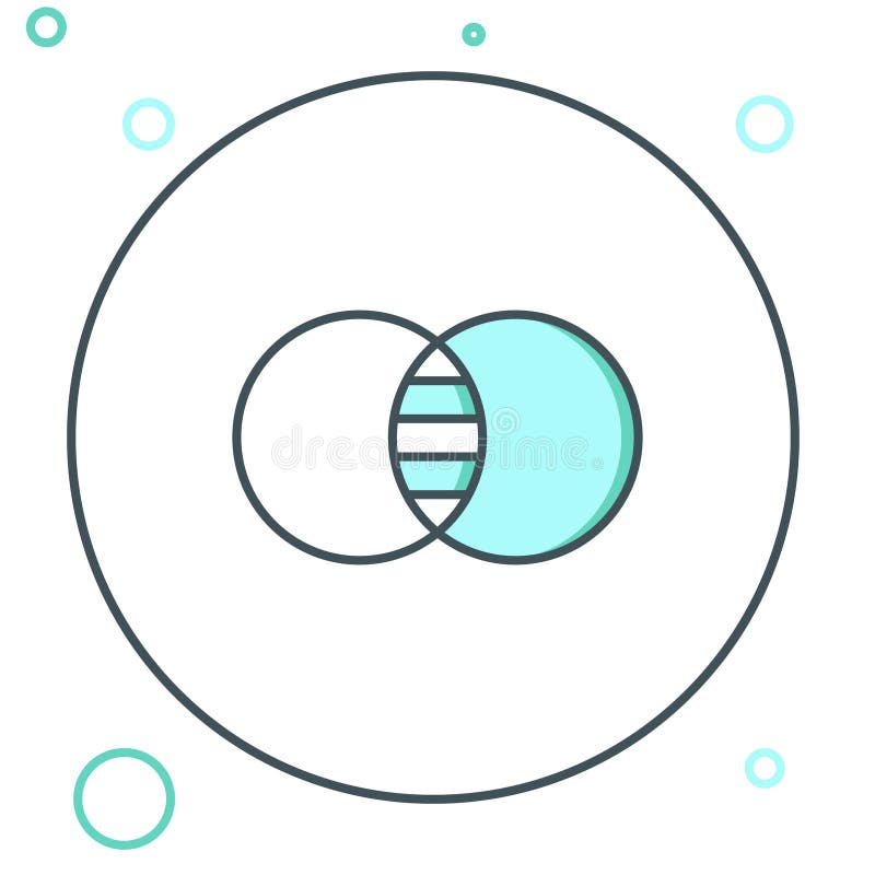 Line Mathematics Sets a and B Icon Isolated on White Background ...