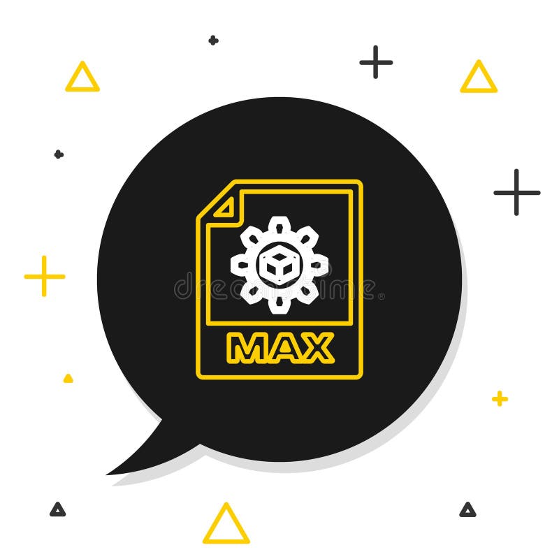 Line MAX File Document. Download Max Button Icon Isolated on White ...