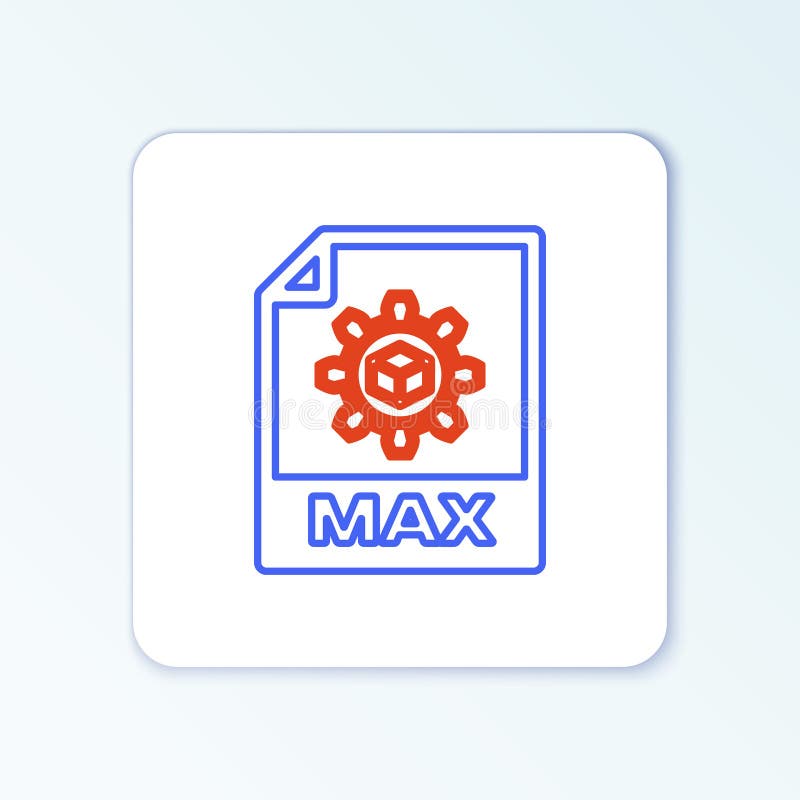 Line MAX File Document. Download Max Button Icon Isolated on White ...