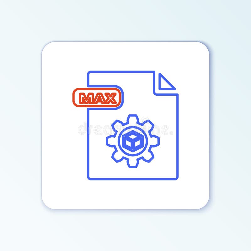 Line MAX File Document. Download Max Button Icon Isolated on White ...