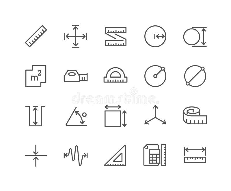 Line Measure Icons stock vector. Illustration of curve - 80935646