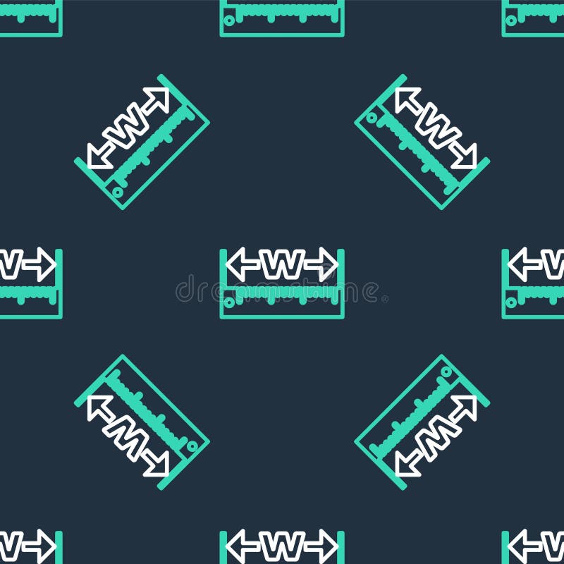 Line Measuring Height and Length Icon Isolated Seamless Pattern on ...