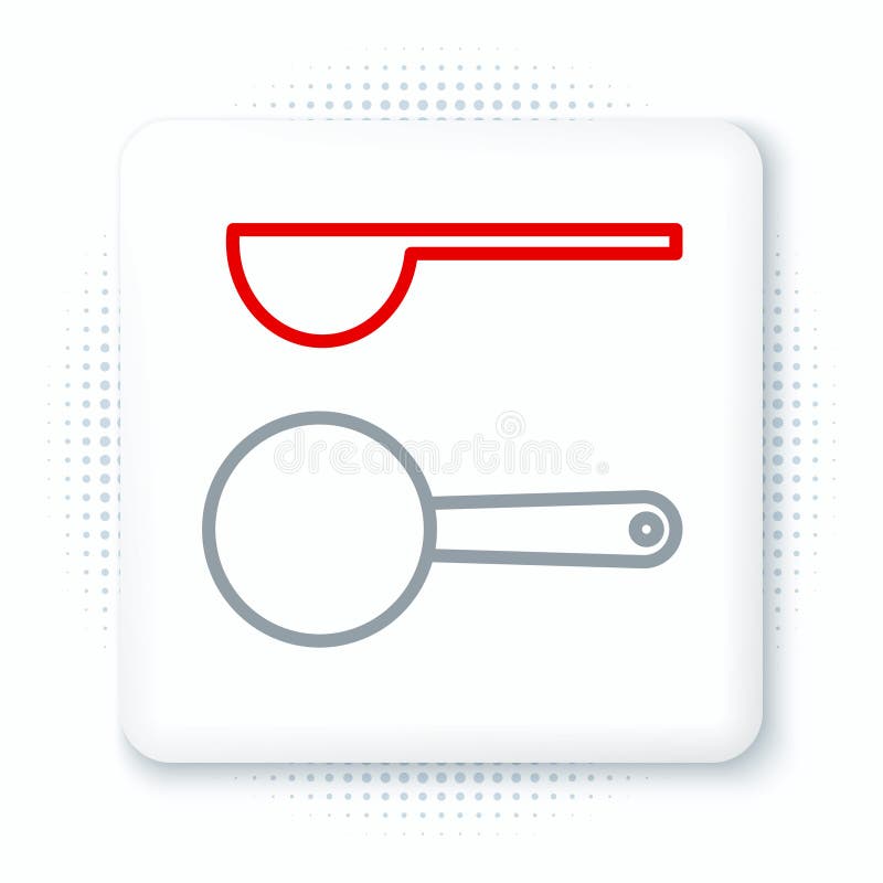 Line Measuring Spoon Icon Isolated on White Background. Colorful ...