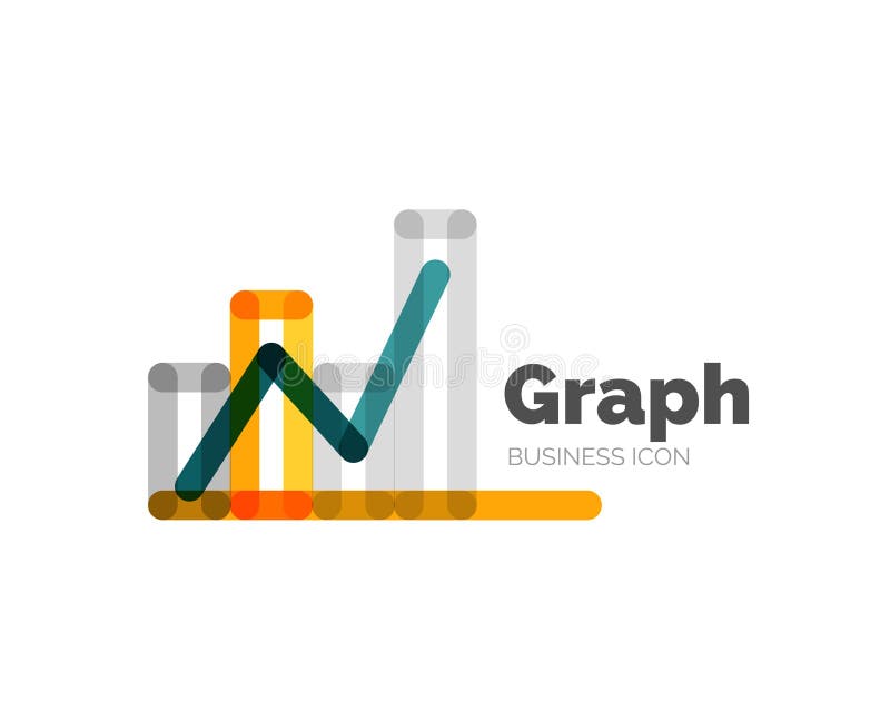 Line Minimal Design Logo Graph Stock Vector - Illustration of branding ...