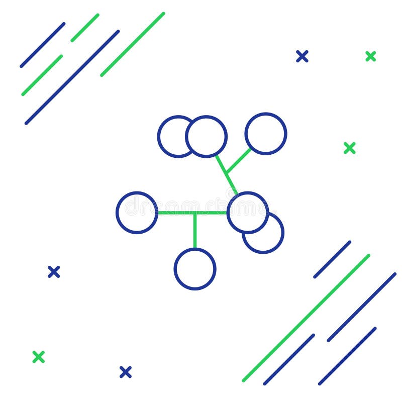 Line Molecule Icon Isolated on White Background. Structure of Molecules ...