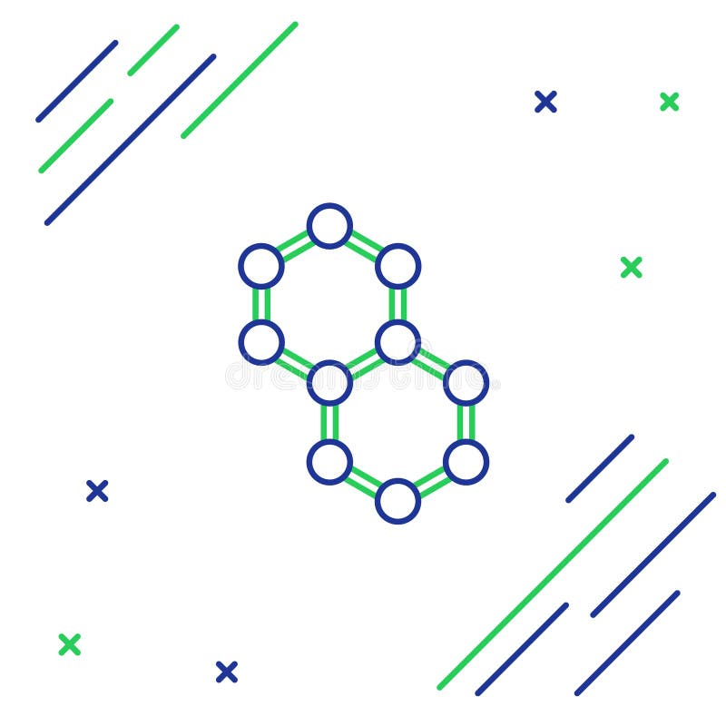 Line Molecule Icon Isolated on White Background. Structure of Molecules ...
