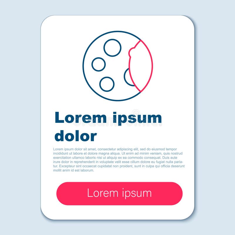 Line Moon Phases Icon Isolated on Grey Background. Colorful Outline ...