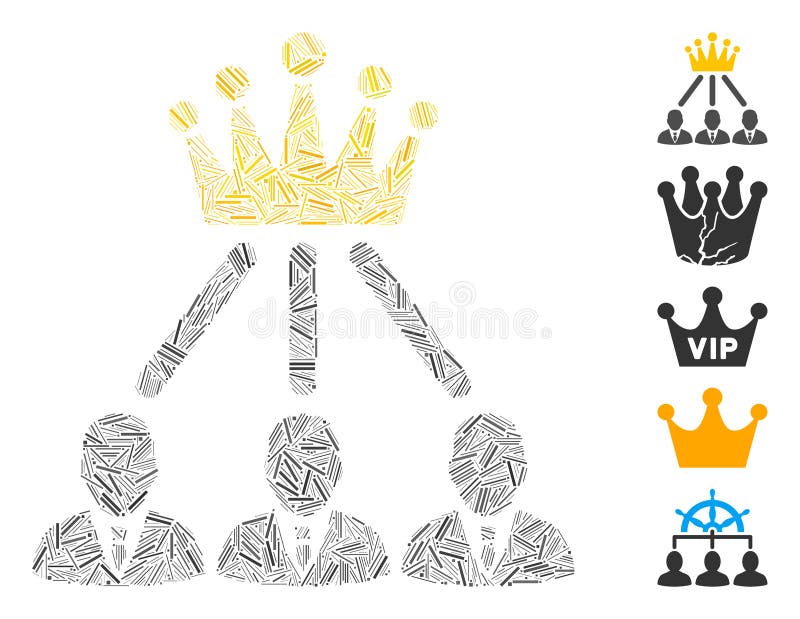 Line Mosaic Administration Crown Icon Stock Illustration - Illustration ...