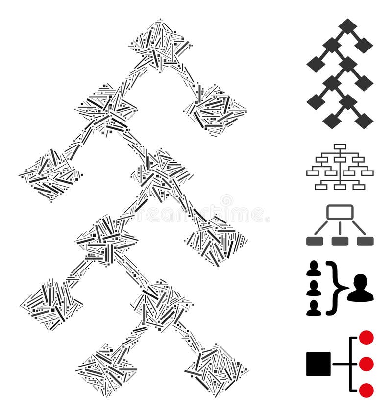 Line Mosaic Binary Tree Icon Stock Illustration - Illustration of ...
