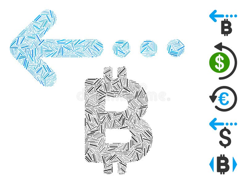 Line Mosaic Bitcoin Refund Back Icon Stock Illustration - Illustration ...