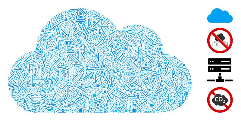 Hatch Cloud Icon Vector Mosaic Stock Vector - Illustration of cloud ...