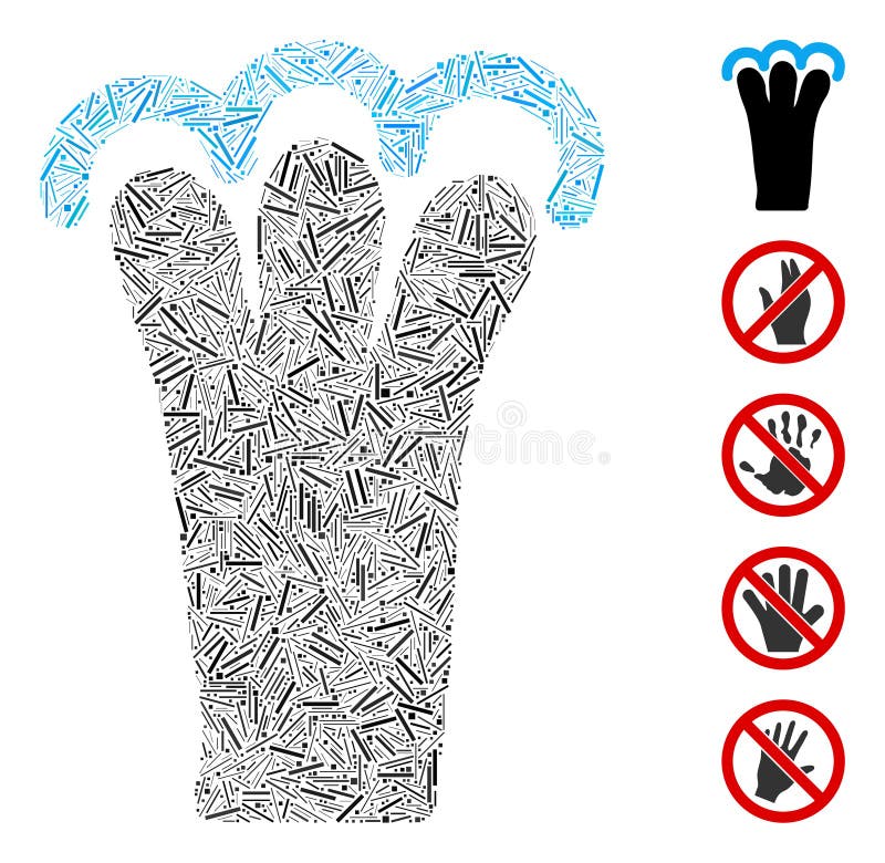 Line Mosaic Grab Gesture Icon Stock Illustration - Illustration of ...