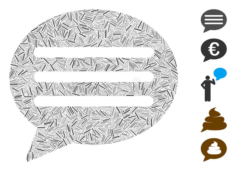 Line Mosaic Message Cloud Icon Stock Illustration - Illustration of ...