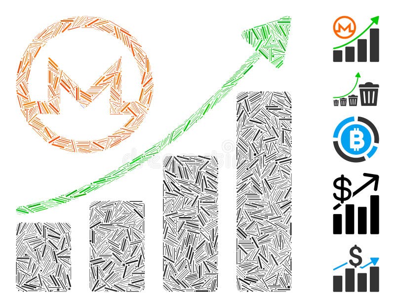 Line Mosaic Monero Growing Graph Stock Illustration - Illustration of ...