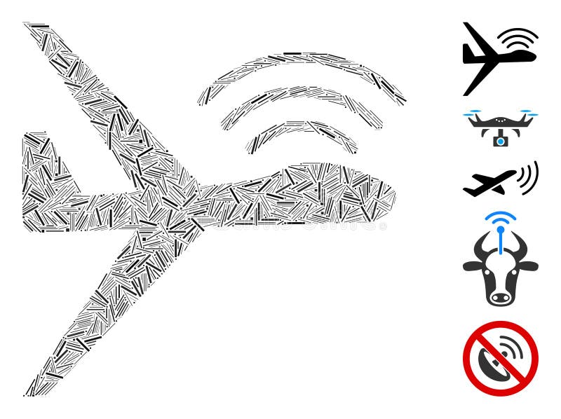 Line Mosaic Radio Control Uav Icon Stock Illustration - Illustration of ...
