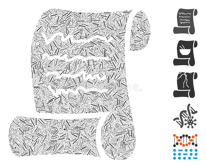 Script Roll Vector Mesh 2D Model and Triangle Mosaic Icon Stock Vector ...