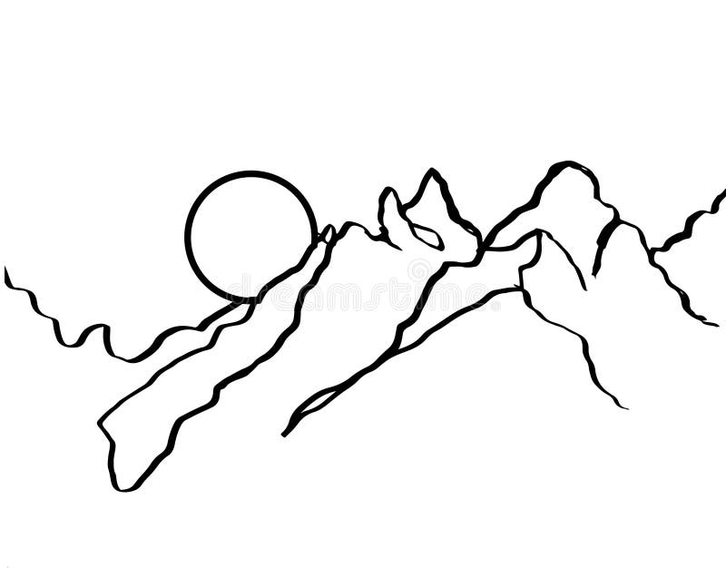 Line mountin 140424 stock vector. Illustration of nature - 315287546
