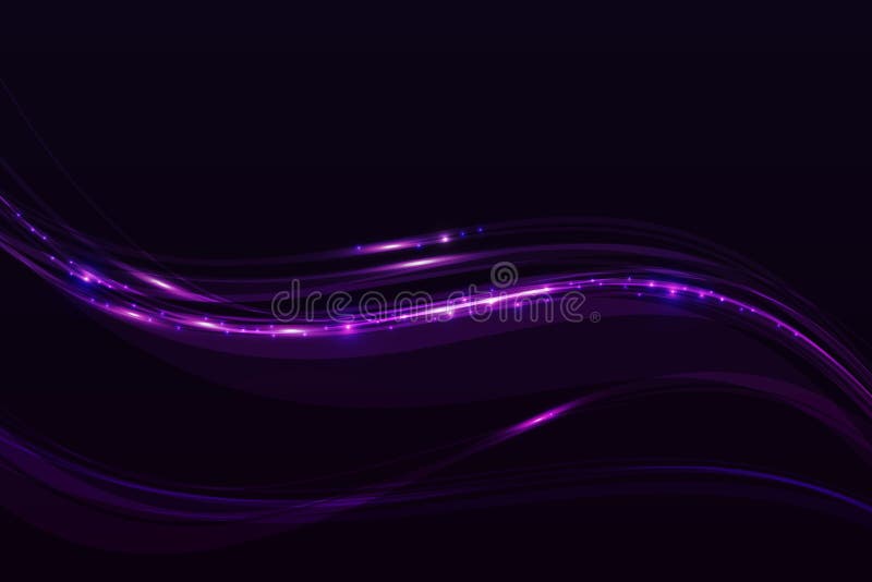 Line Neon Purple, Dark Background, Stock Vector - Illustration of curve ...