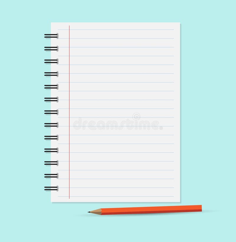 Line Note Document Template. Blank Sheets Design for Back To School ...