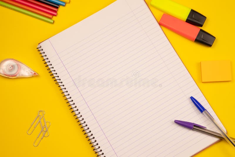 Line Notebook with Set of Supplies for Class or Office, with Space for ...