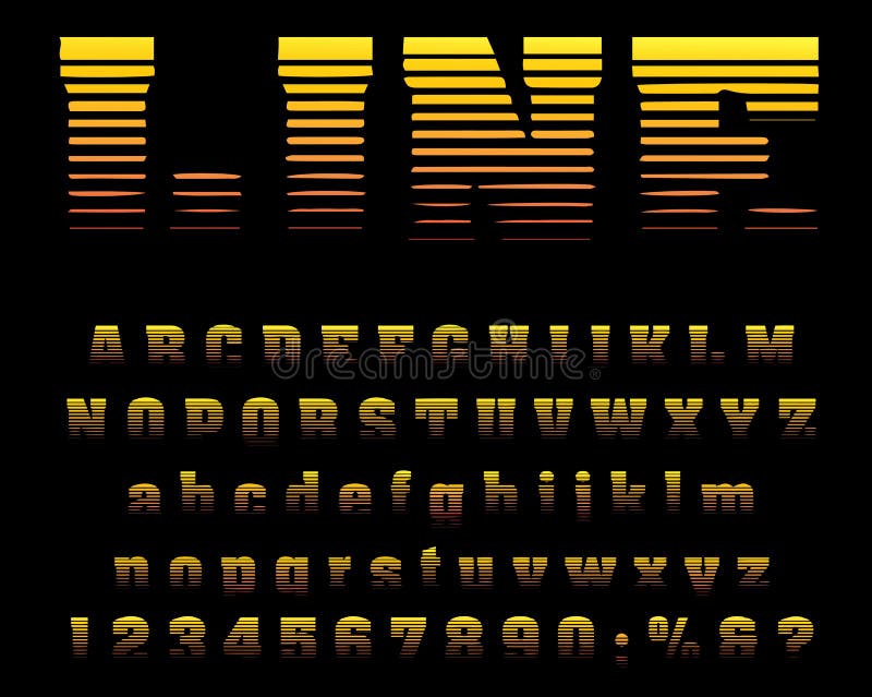 Line Raster Typography Stock Illustrations – 232 Line Raster Typography ...