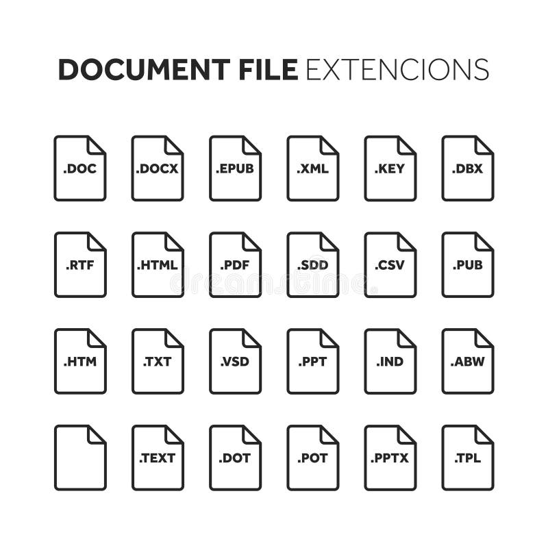 Line,outline Flat Style Icon Set. Source Code, Programming File Type ... Line,outline Flat Style Icon Set. Source Code, Programming File Type ...
