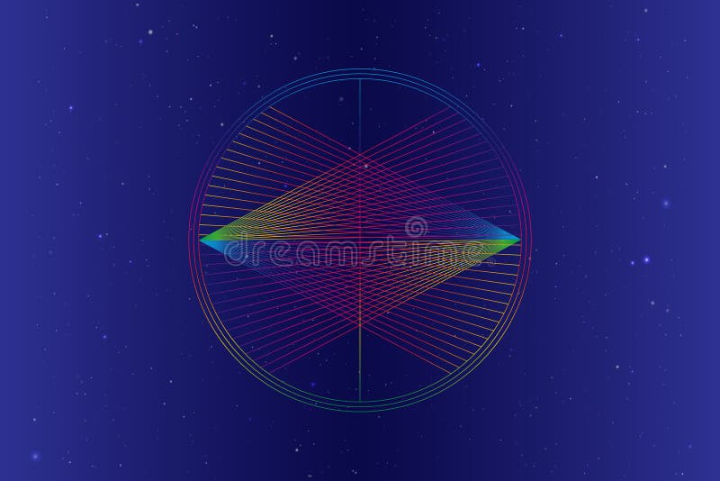 Line Overlap, Triangles Shape on Circle, Logo Geometric Design Concept ...