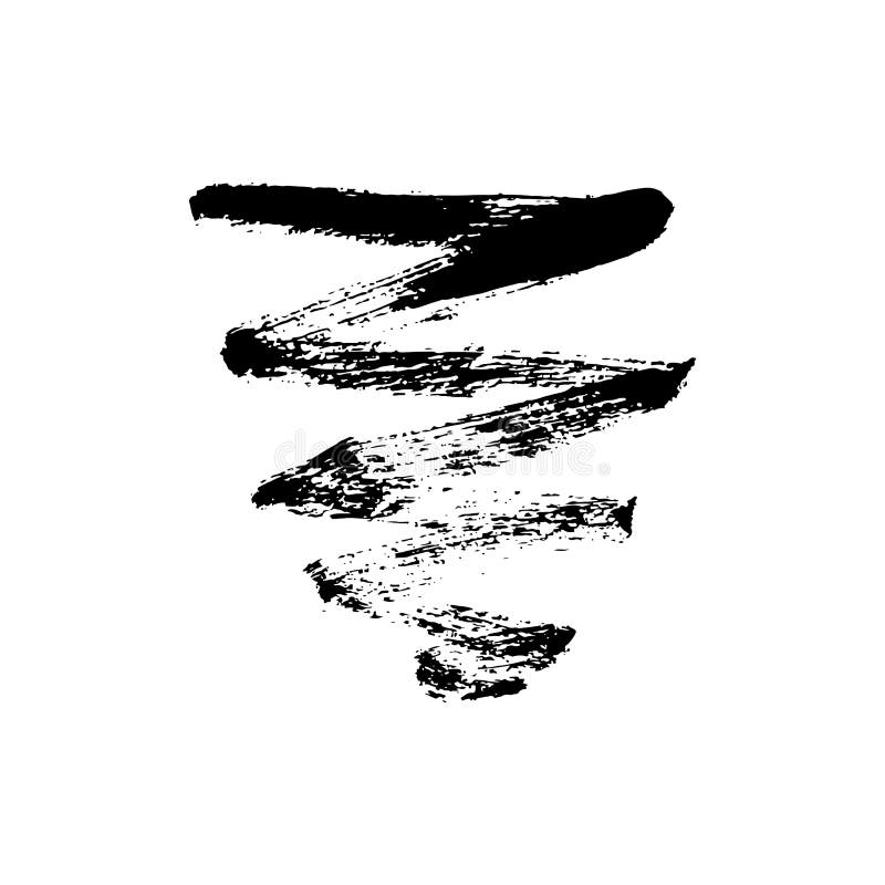 Line Paint with Texture. Vector Isolated Illustration Stock Vector ...