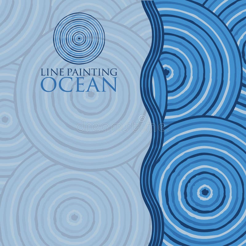 Line Painting Invite/ Greeting Card Stock Vector - Illustration of line ...