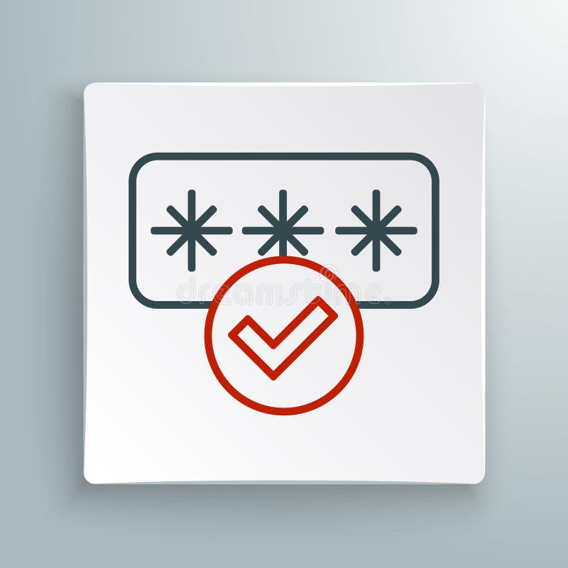 Line Password Protection And Safety Access Icon Isolated On White Background Security Safety