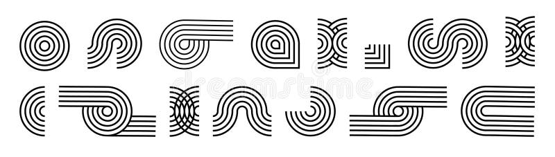 Line Pattern Abstract Shapes Geometric Elements. Architect Design Mid ...