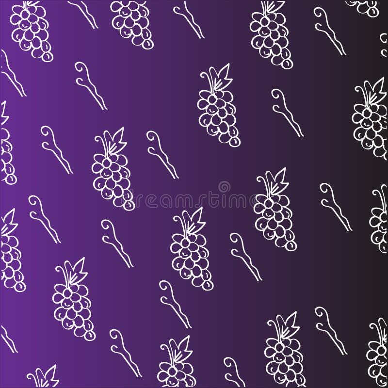 Line Pattern of Grape Background with Purple Gradient Color Stock ...
