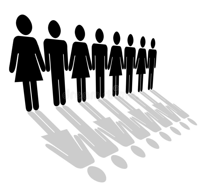 Line of people stock illustration. Illustration of teamwork - 16100771