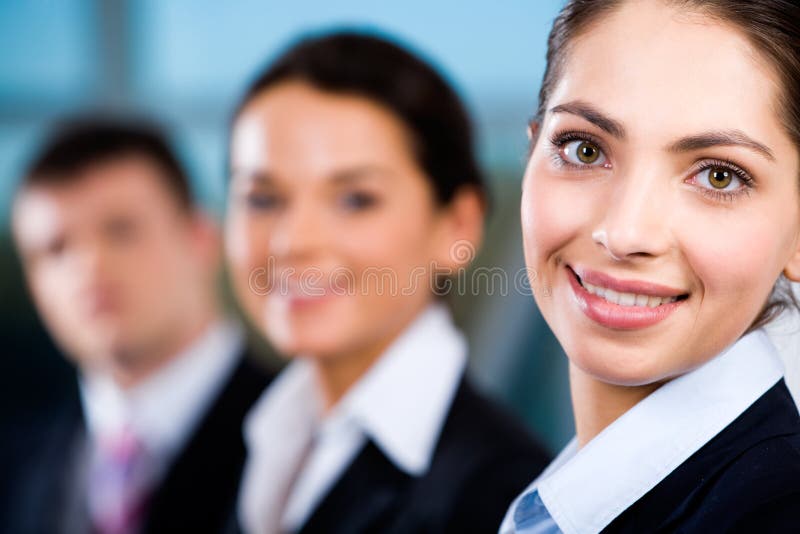 Line of people stock image. Image of assistant, face, girl - 4627183
