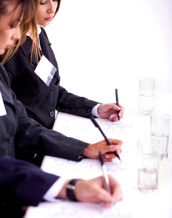 Line of People Taking Notes Stock Photo - Image of pointing, classroom ...